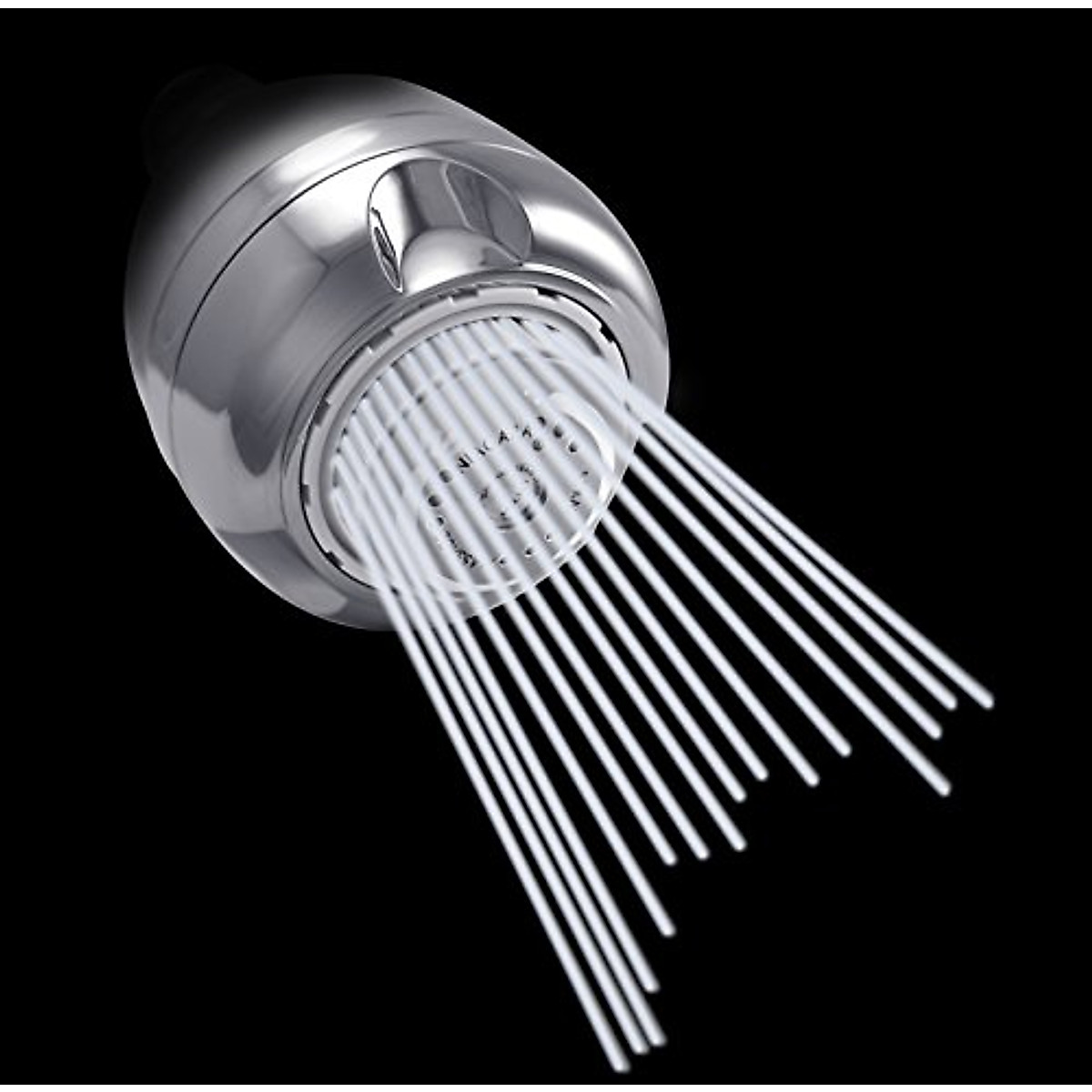 PF WaterWorks SmartFLOW Water Sense Listed Water Saving Efficient Three Spray Pattern Massaging Showerhead - 1.5 GPM; PF0555
