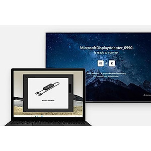 Microsoft 4k Wireless Display Adapter - Black. Compatible with 4K TVs