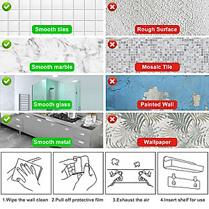CGBE 2-Pack Acrylic Shower Shelves, Large Capacity Adhesive Shower Shelf, No Drilling Adhesive Bathroom Shelf with Drain Holes,Clear Wall Mount Organizer for Bathroom Storage