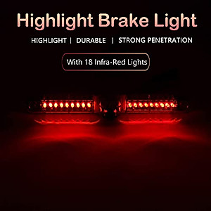 Anina Tail Surface Mount Backup Camera W/LED 3rd Brake Light for Jayco Coachmen Freelander Trailer Camper RV Van, Jeep Wrangler JK Ursa Minor, Chevy Colorado/Canyon Parking Reverse Stop Lamp Camera