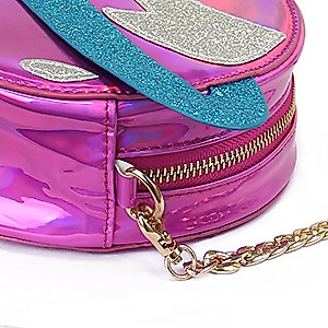 LUI SUI-Stunning Parent-child Circular planet party bag women laser planet orbit shoulder bag C54 (Parent, Purple)