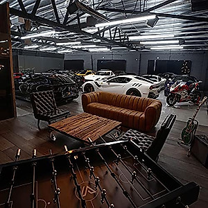 BBOUNDER 8 Pack Linkable LED Utility Shop Light, 4 FT, 4000 LM, 48 Inch Integrated Fixture for Garage, 40W Equivalent 250W, 5000K Daylight, Surface + Suspension Mount