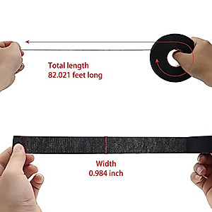 4Pcs 1in Wire Loom Harness Tape,High Temp Wiring Loom Harness Self-Adhesive Felt Cloth Tape for Automotive Electrical Wrap Protection Noise Damping Cable Fixed 25mm×25