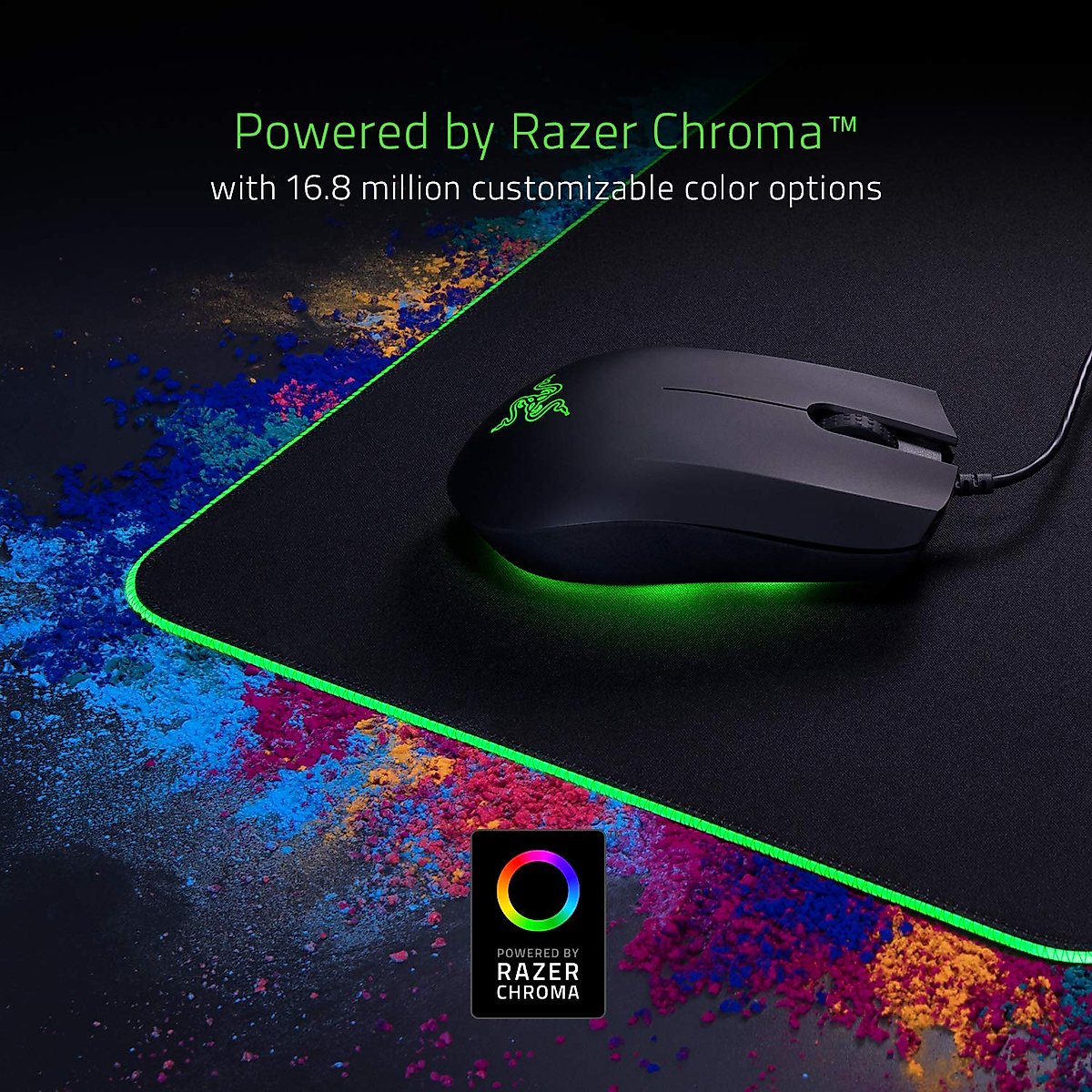 Razer BlackWidow V3 Mechanical Gaming Keyboard + Goliathus Extended Chroma Gaming Mousepad Bundle: Green Mechanical Switches - Tactile & Clicky - Quartz