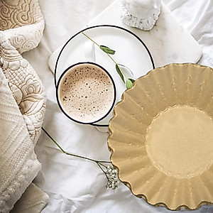 Natural Unbleached Brown Biodegradable Extra Large Coffee Filters 10, 12, 13, 14, 15 Cup Basket for Commercial, Home Coffee Maker Extra High Extra Wide, Anti ground, 9.75" Flattened Diameter (200 Pcs)