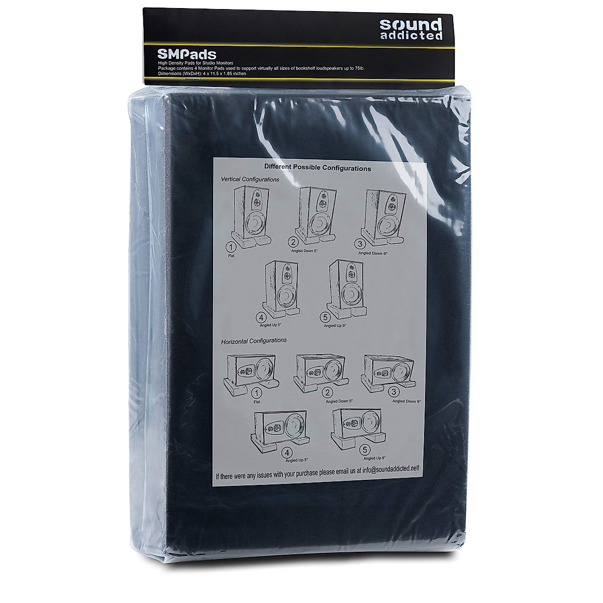 Sound Addicted - Studio Monitor Isolation Pads, Reduce Speaker Vibrations and Fits Most Stands - 2 Pair | SMPads