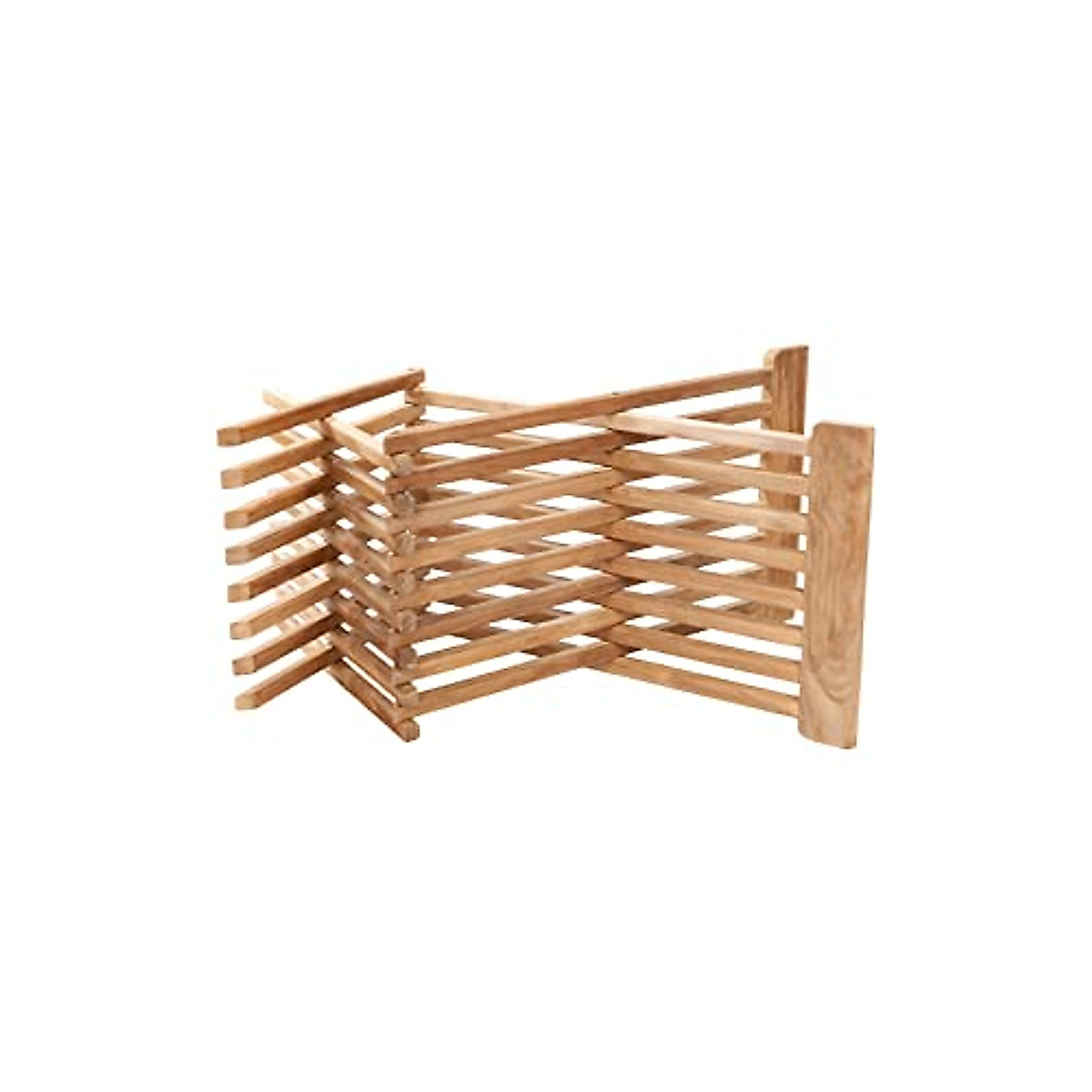 Nordic Style Assembled Bathroom, Spa Teak Wood Folding Stool and Seat 17.7" (Natural Finish, Beige)