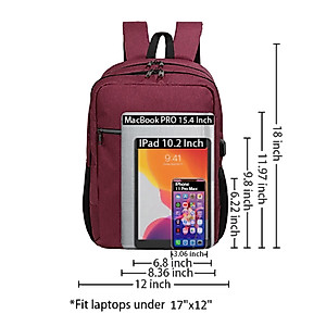 TITILT Laptop Backpack Fits 17 Inch Computer, Bussiness Travel Backpack with USB Charging Port and Anti Theft Pocket, Navy