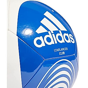 adidas Unisex Starlancer Club Soccer Ball, Team Royal Blue/White/White, 5