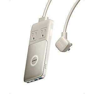 Anker Charging Station (AnkerPrime 100W), Compact Power Strip for Travel,Work, 5ft Detachable Extension Cord with 2 Outlets & 4 USB Ports, for iPhone14, Samsung, iPad, MacBook (not Battery/Wireless)