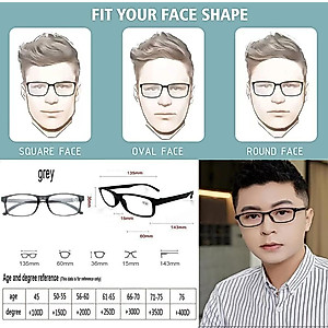 Voitead HD reading glasses men anti-blue light anti-fatigue fashion middle-aged and elderly glasses 1.5