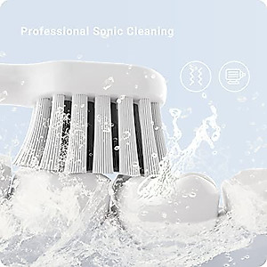 ROMENIC Electric Toothbrush, Sonic Toothbrush for Adults, 5 Modes and High-speed 48,000 VPM Motor, One Charge for 60 Days, Recommended Travel Toothbrush Set with Replacement Brushheads and Travel Case