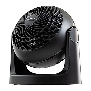 IRIS USA WOOZOO Air Circulator Fan, Vortex Fan, Desk Fan, Portable Fan, 3 Speed Settings, 360 Tilting Head, 46ft Max Air Distance, Medium, Black