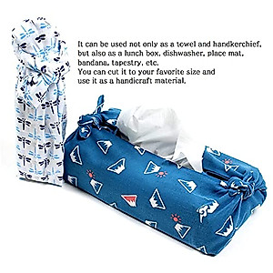 KOMESICHI irodori Japanese Traditional Towel Tenugui Animal Pattern B Set of 10 with Fray Prevention Processing with Tenugui Iroha (English Manual)