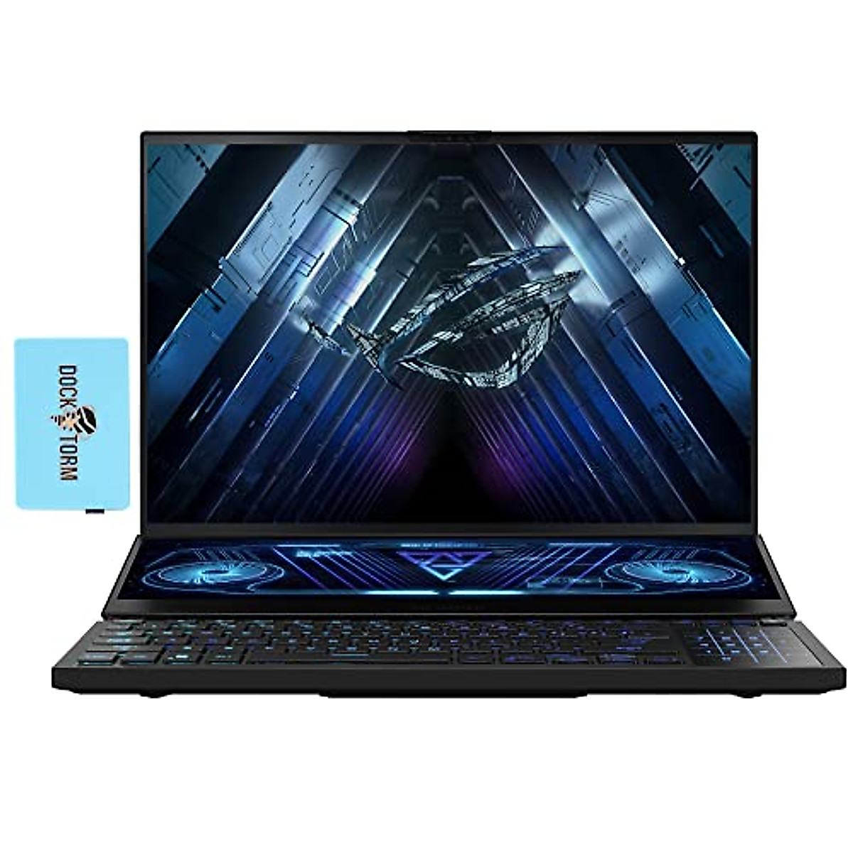 asus ROG Zephyrus Duo 16 GX650 GX 16.0'' 240Hz WQXGA Gaming Laptop (AMD Ryzen 9 7945HX 16-Core, 64GB DDR5, 1TB PCIe SSD, GeForce RTX 4080 12GB, Per Key RGB KYB, Win11P) w/Dockztorm Dock