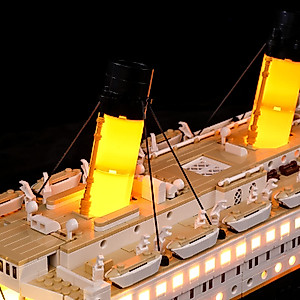 LED Light Kit for Lego (Titanic Ship) - Decoration Lights Compatible with Lego Creator Expert 10294 Building Blocks Model (Not Include The Model)
