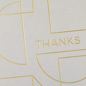 Hallmark Thank You and Blank Cards Assortment, Geometric Gold (24 Cards with Envelopes for Baby Showers, Wedding, Bridal Showers, All Occasion)