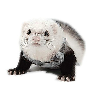 Ferret Clothes Small Animals Harness Military Style Adjustable Shoulder Straps Soft Mesh Comfort Durable Nylon Padded Vest Ferret Guinea Pig Hamster Bunny Kitten Puppy Small Pet Clothes Accessory