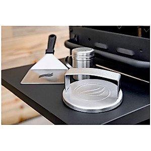 Blackstone Products 8066393 Stainless Steel Press & Sear Burger Kit44; Black & Silver - 3 Piece