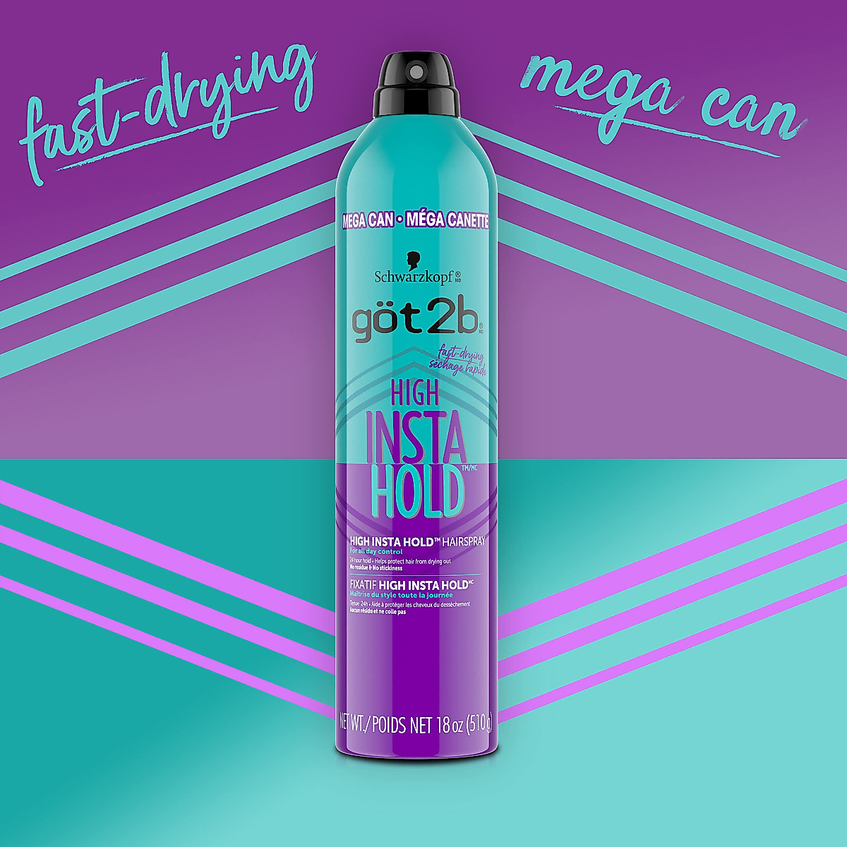 Got2b High Hold Hair Spray Mega Can, 18 Oz