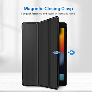 ProCase Smart Case for iPad 10.2 Case iPad 9th 8th 7th Generation Case, Hard Back Protective Cover iPad Case for iPad 10.2 Inch – Black