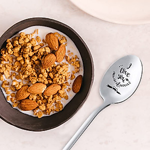 Fathers Mothers Day Gifts for Mom Dad I Love You Always and Forever Gifts Spoons for Best Friends Grauduation Gifts Boyfriend Husband Anniversary Birthday Gift Coffee Tea Bestea spoon