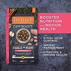 Instinct Raw Boost Indoor Health Grain Free Recipe with Real Chicken Natural Dry Cat Food, 5 lb. Bag