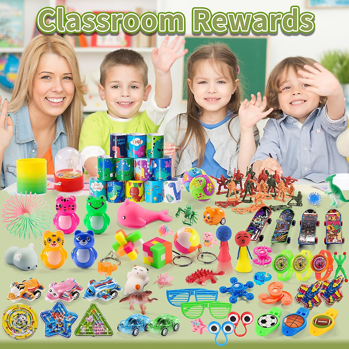 300 PCS Party Favor for Kids Goodie Bags Stuffers, Prize Box Toys for Kids Classroom Bulk, Small Fidget Toys Pinata Fillers, Treasure Chest Toy for Students Rewards, Carnival Prizes, Birthday Gifts