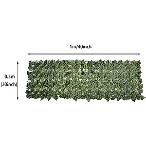 Expandable Faux Privacy Fence Artificial Ivy Rolls Privacy Fence Screen | Artificial Hedges Fence Ivy Vine Leaf Decoration for Outdoor Wall Privacy Screening Garden (Size : 0.5x1m)