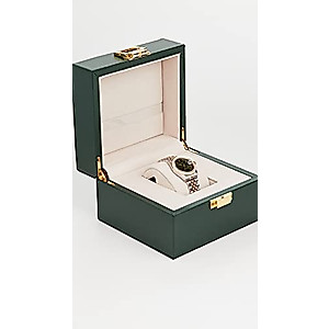 Pre-Owned Rolex Women's 31mm Mid Size TT Rolex Date Just Olive Watch, Silver/Green, One Size