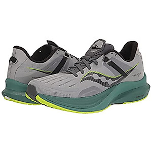 Saucony Men's Tempus Running Shoe Sneaker, Fossil/Moss, 7.5