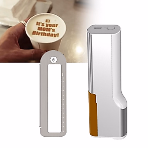 YXCUSAM Food Printer, Portable Latte Art Printer, Wireless Color Barcode Printer for Home Bakers, Professional Chefs (Brown)