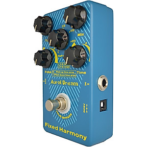 Aural Dream Fixed Harmony Guitar Pedal provides Delay Harmony and PitchShifting 24 semitones or Octave(s) effect for Cascaded harmony of the fixed scale difference,True Bypass