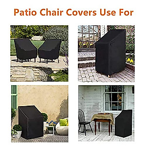Outdoor Furniture Cover Waterproof ,Patio Chair Covers for Outdoor Furniture,Lounge Chair Covers Waterproof Outdoor Sun Protection Anti-Snow 38in*31in*31in Black M (01)