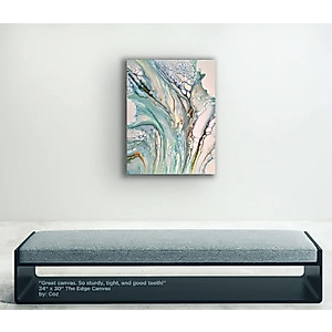 Creative Mark The Edge Deluxe Cotton Stretched Canvas for Painting, 24x24, 6-Pack, 14oz. Primed Weight, Universal Archival Priming, Medium Tooth, Frameless Artwork Canvas for Painters of All Levels