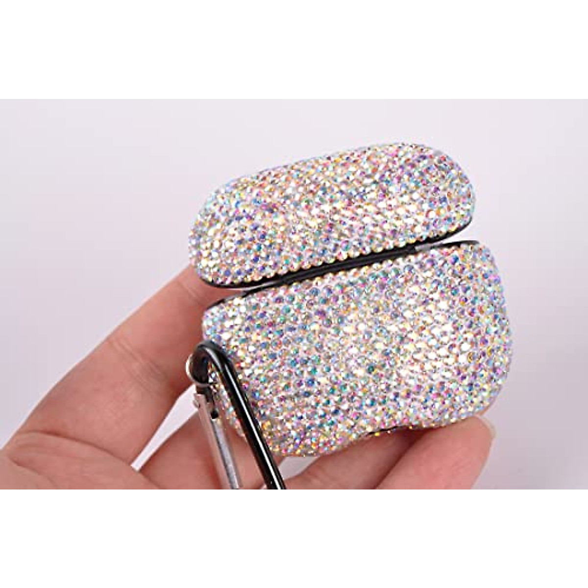Sparkly Case Compatible with AirPods 3rd Generation with Keychain,Shockproof Protective Premium Bling Rhinestone Cover Skin for AirPods 3 Charging Case (AB not Pro)
