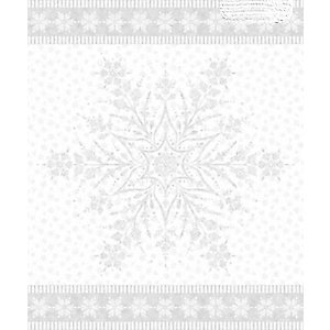Northcott Shimmer Frost 24194M 90 White 36" Snowflake Panel BTP