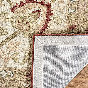 SAFAVIEH Anatolia Collection Runner Rug - 2'3" x 10', Beige & Rust, Handmade Traditional Oriental Wool, Ideal for High Traffic Areas in Living Room, Bedroom (AN512E)