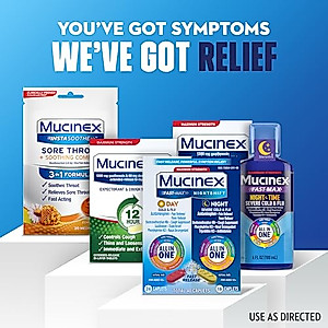 Mucinex Fast-Max Day Cold and Flu & Nightshift Night Severe Cold and Flu Medicine for Adults, Day/Night Combo Pack for Fever, Sore Throat Relief, Decongestant, Cough & Cold Medicines, 40 Caplets