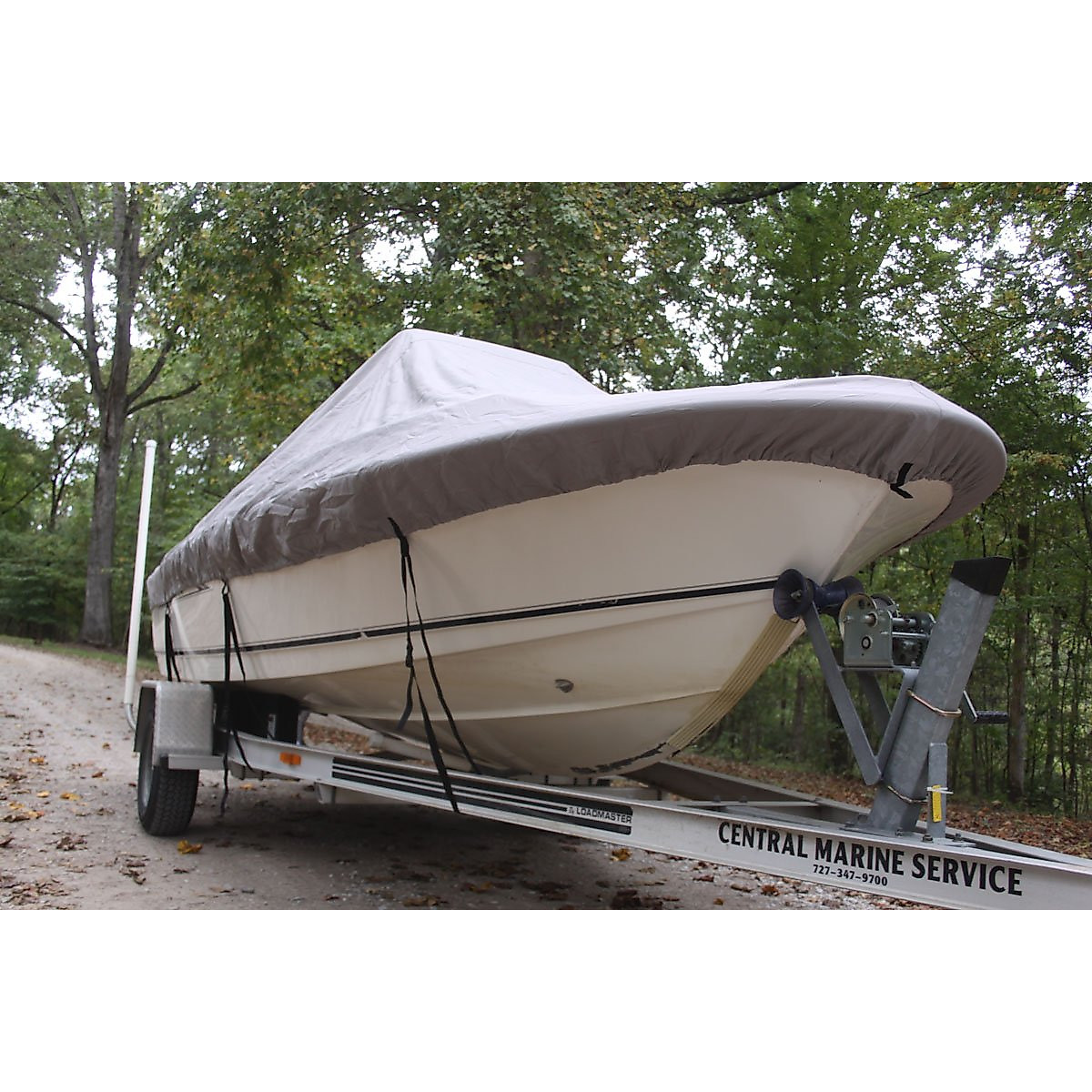 VORTEX Heavy Duty Grey/Gray Center Console Boat Cover for 15'7" - 17'6" Boat