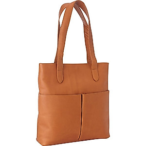 Le Donne Leather Destination Tote – Premium Full-Grain Colombian Vaquetta Leather Tote, 13.5" x 13" x 3" (Cafe)