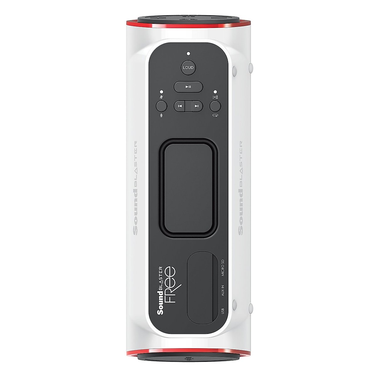 Creative Sound Blaster Free Multifunction Portable Bluetooth Speaker, Built-In MP3 Player with MicroSD (White)