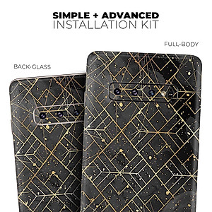 DesignSkinz Karamfila Watercolor & Gold V9 Protective Vinyl Decal Wrap Skin Cover Compatible with The Samsung Galaxy S20 (Screen Trim & Back Glass Skin)