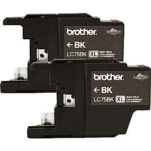 Brother LC75BK Original Ink Cartridge - Inkjet - Black - 2 / Pack