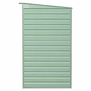 Arrow Select 6' x 4' Outdoor Lockable Steel Storage Shed Building, Sage Green
