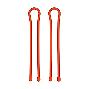 Nite Ize GT18-31-2R3 Original Gear, Reusable Rubber, 18 Inch, 2-Pack, Bright Orange, Made in The USA Twist Tie, 2 Count (Pack of 1)