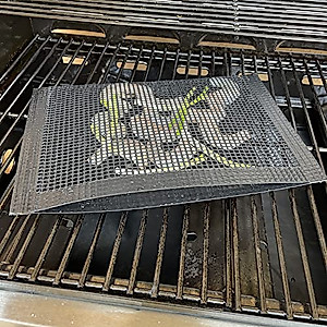 Bluedrop Non Stick Mesh Bag For Grill PTFE Toaster Oven Bags Barbecue Pockets Sheets Pack of 2
