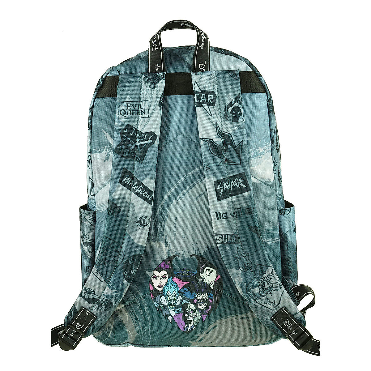 KBNL Classic Disney Villains Backpack with Laptop Compartment for School, Travel, and Work (Villains), Multicolor, Large