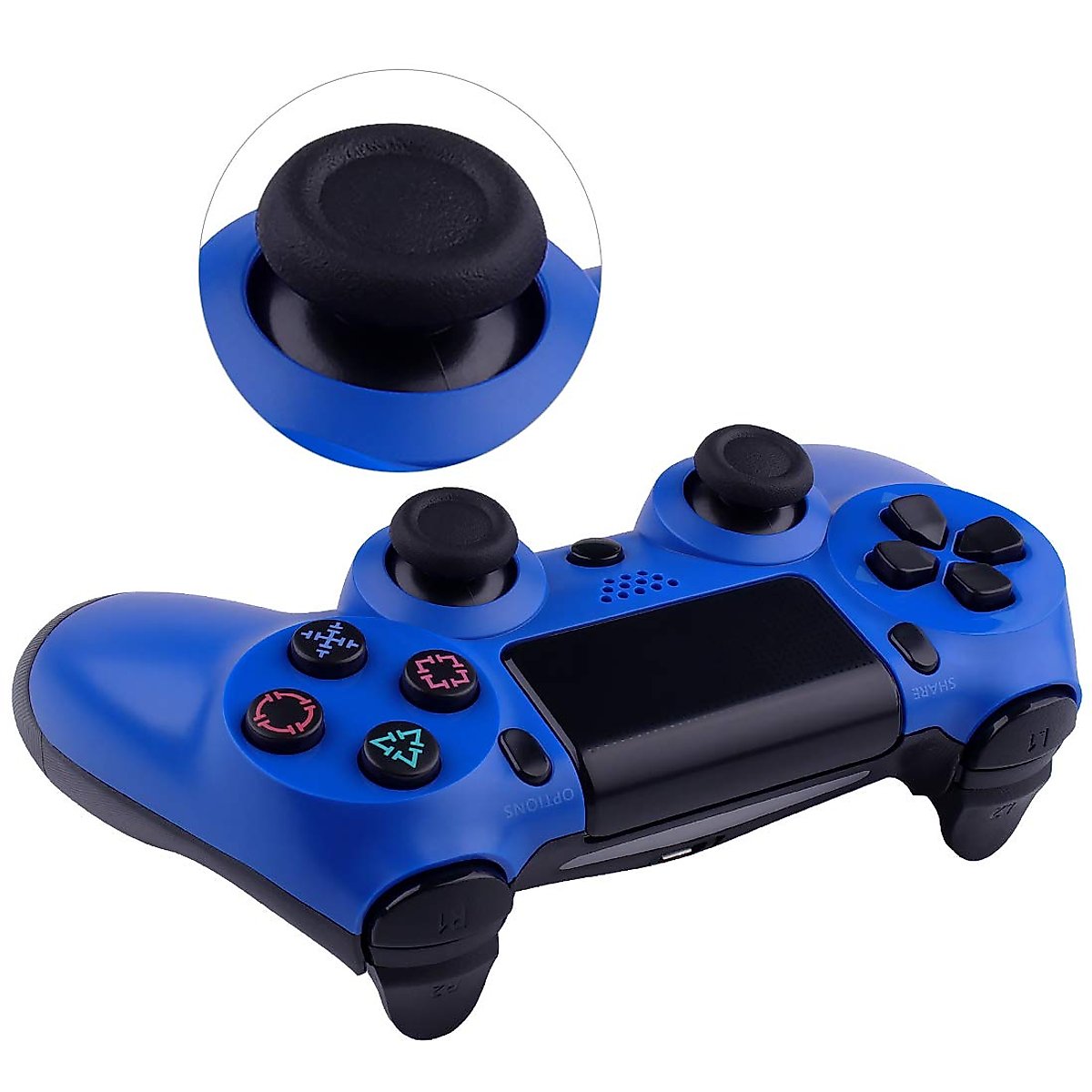 Mekela 5 Pairs Thumbsticks with Cross Screwdriver, Replacement Joystick Thumb Stick for PlayStation 4 PS4 Controller Gamepad （Black）