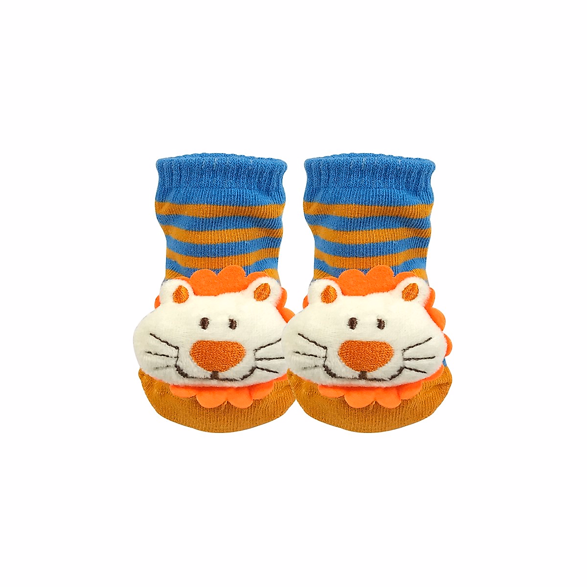 Bowbear Adorable Baby 6 Pair Non-Skid Puffy Animal Face Bootie Socks